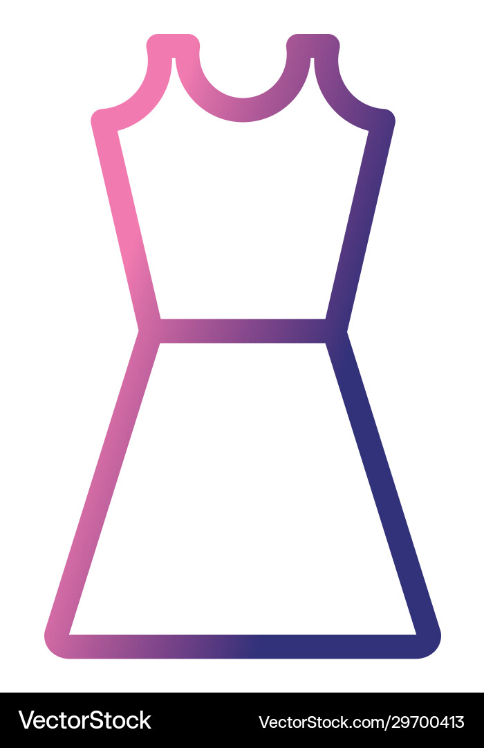Dress womangradient style icon Royalty Free Vector Image