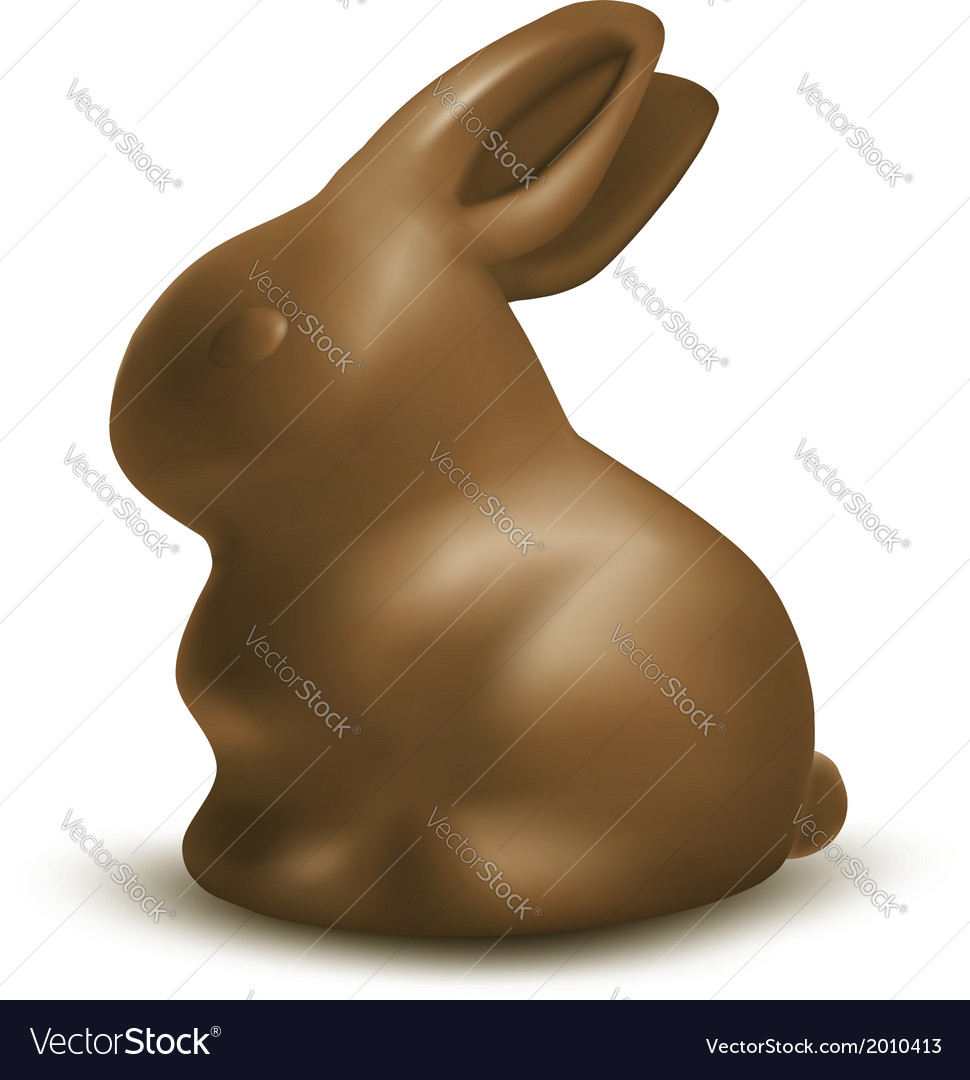 Easter chocolate bunny Royalty Free Vector Image