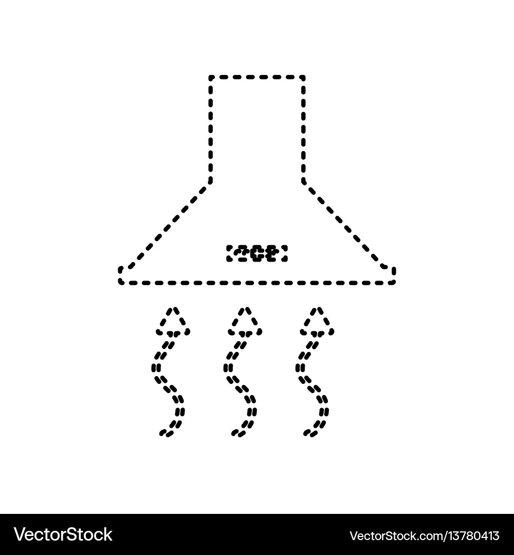 Exhaust hood range kitchen ventilation sign Vector Image