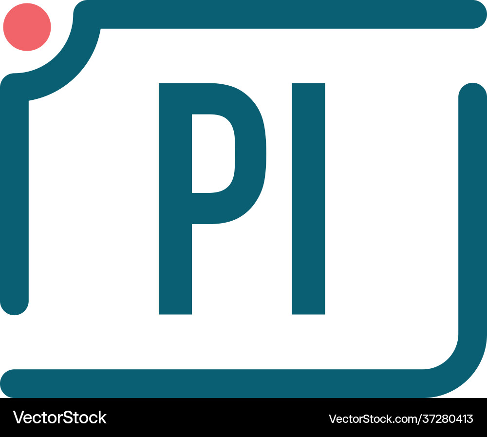 Initial letter pi camera logo design template Vector Image
