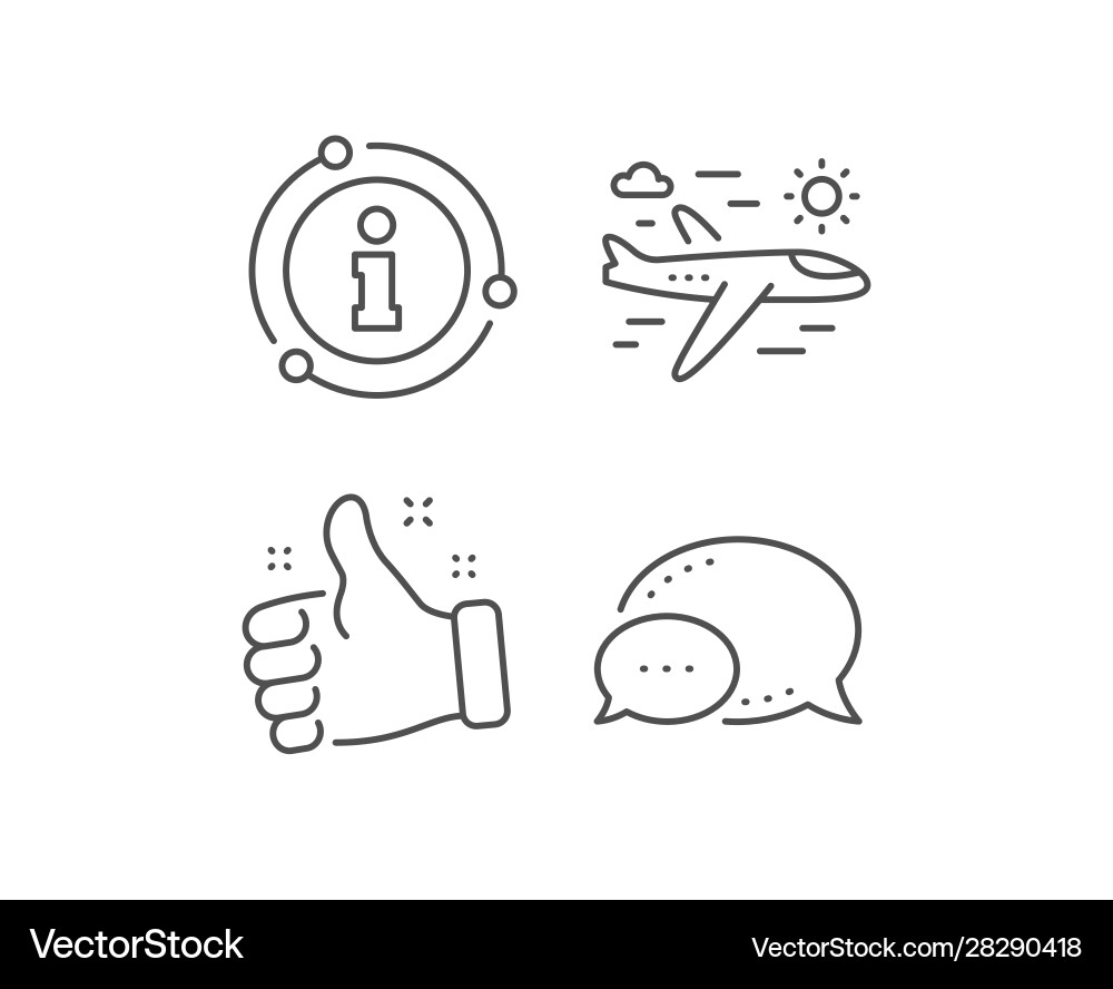 Airplane travel line icon trip flight sign Vector Image
