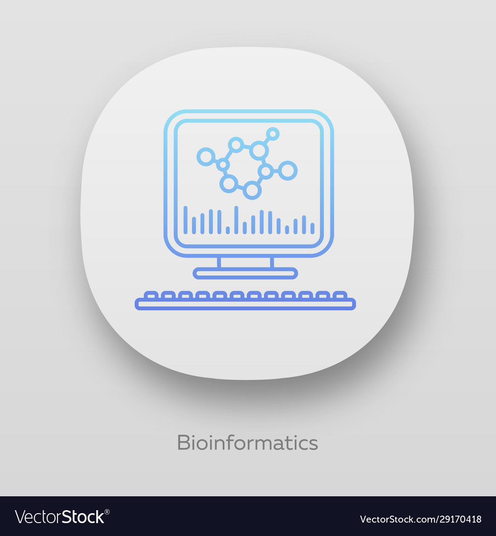 Bioinformatics app icon human genome research Vector Image Bioinformatics app icon human genome research Vector Image