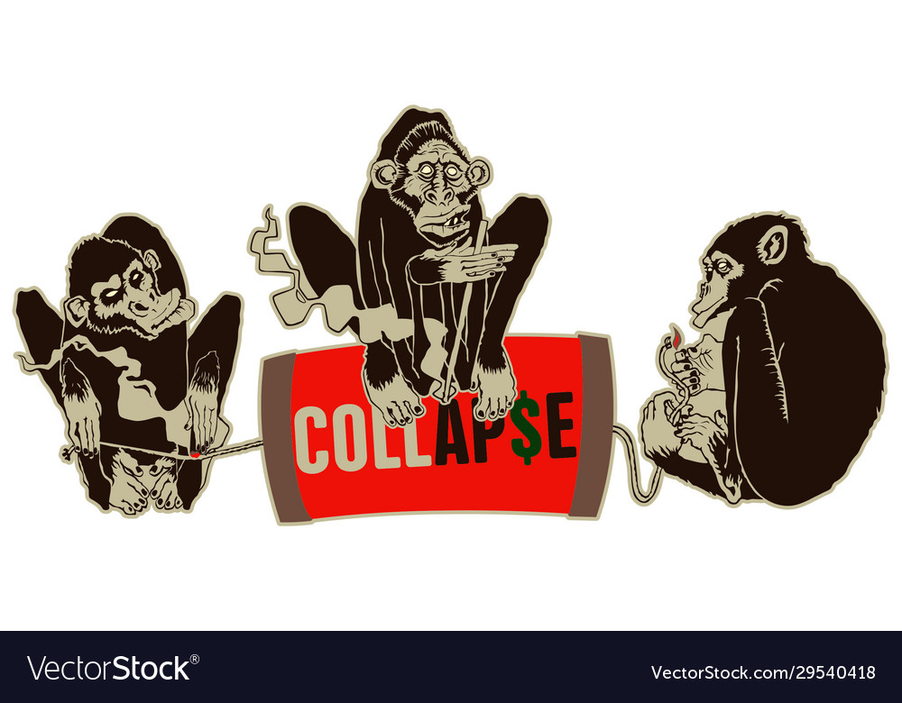 Collapse Royalty Free Vector Image - VectorStock