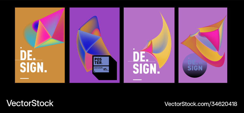 Colorful abstract liquid and fluid poster Vector Image