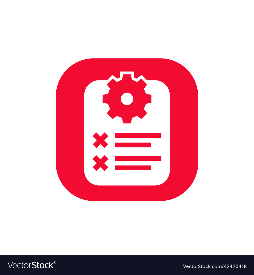 Errors in process report failed test icon Vector Image