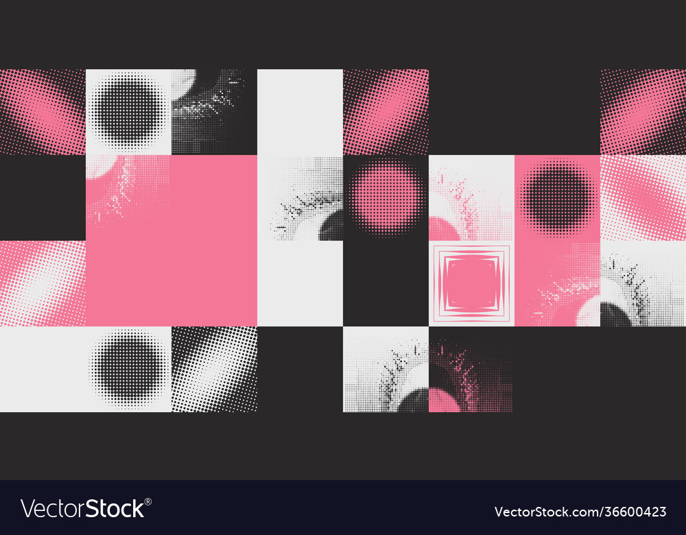 Abstract geometric pattern with transition effect Vector Image
