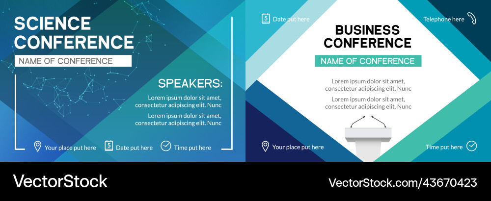 Business conference template banner design Vector Image