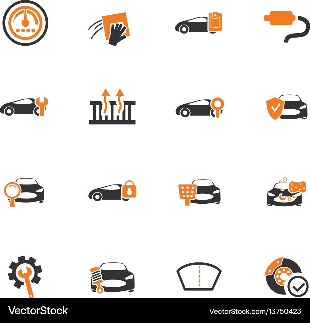 Car shop icons set Royalty Free Vector Image - VectorStock