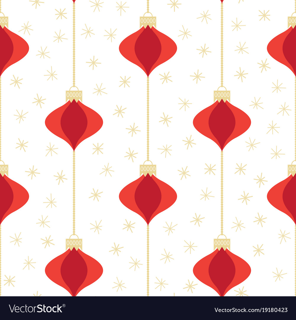 Christmas balls seamless pattern Royalty Free Vector Image