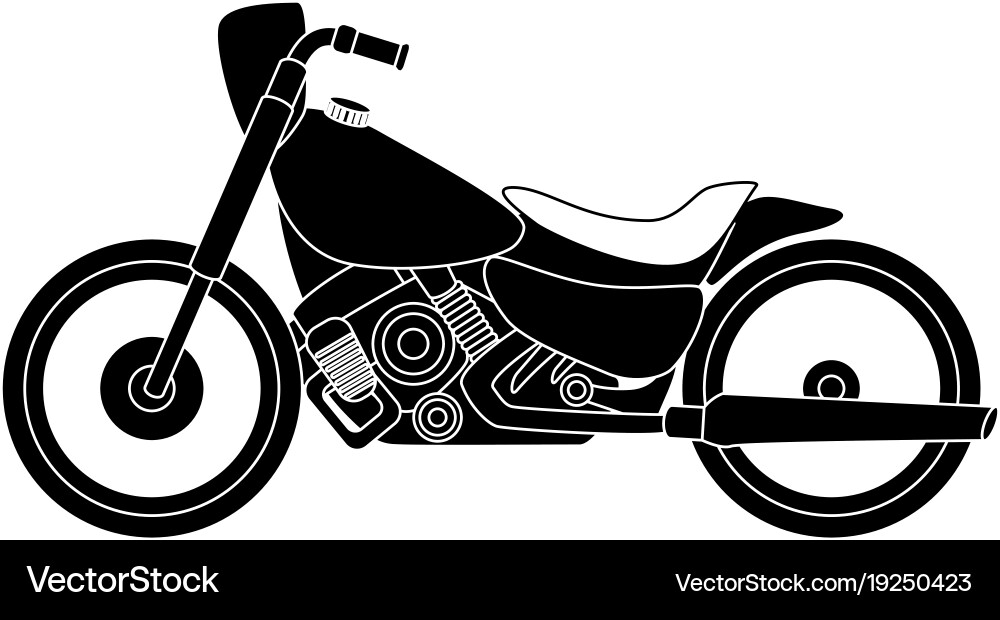 Classic motorcycle vehicle icon Royalty Free Vector Image