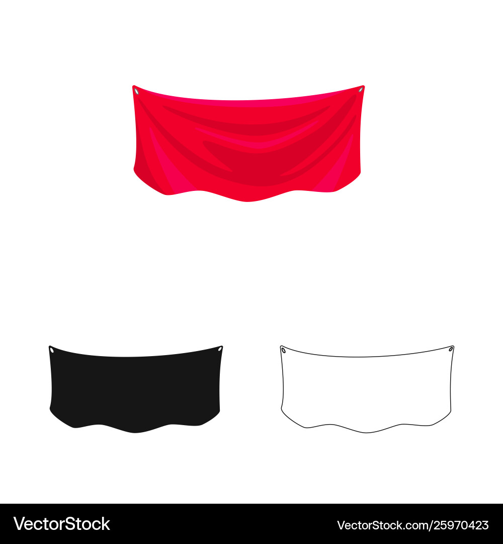 Design curtain and sheet sign set Royalty Free Vector Image