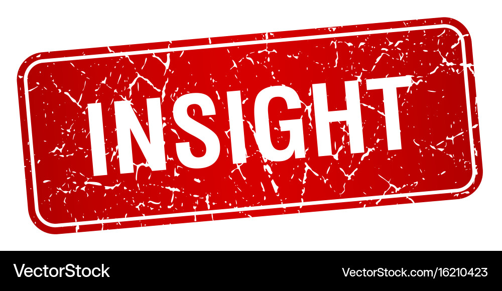Insight red square grunge textured isolated stamp Vector Image