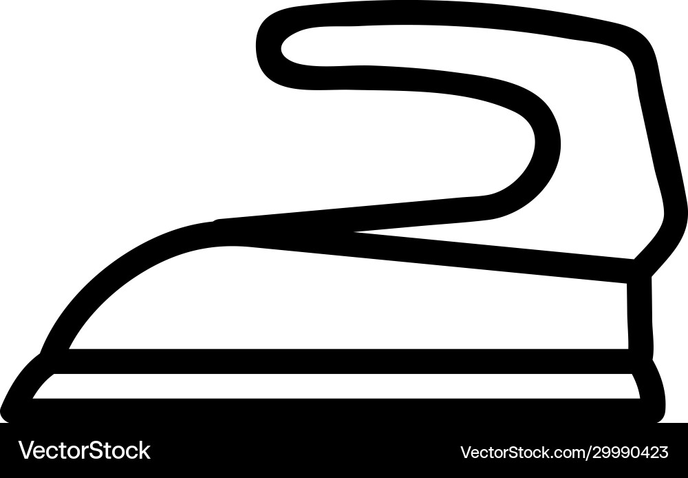 Iron icon isolated contour symbol Royalty Free Vector Image