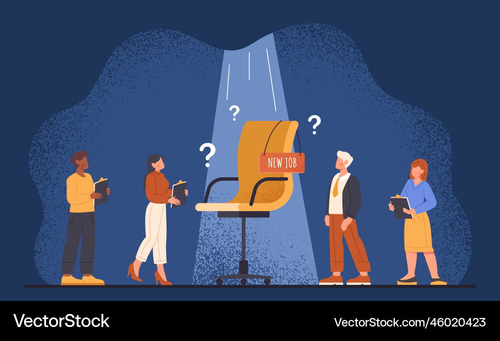 Job chair spotlight Royalty Free Vector Image - VectorStock