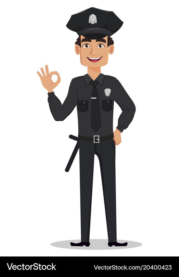 Police officer policeman Royalty Free Vector Image
