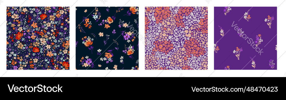Seamless spring pattern with floral motif Vector Image