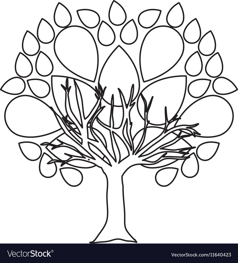 Tree abstract icon image Royalty Free Vector Image