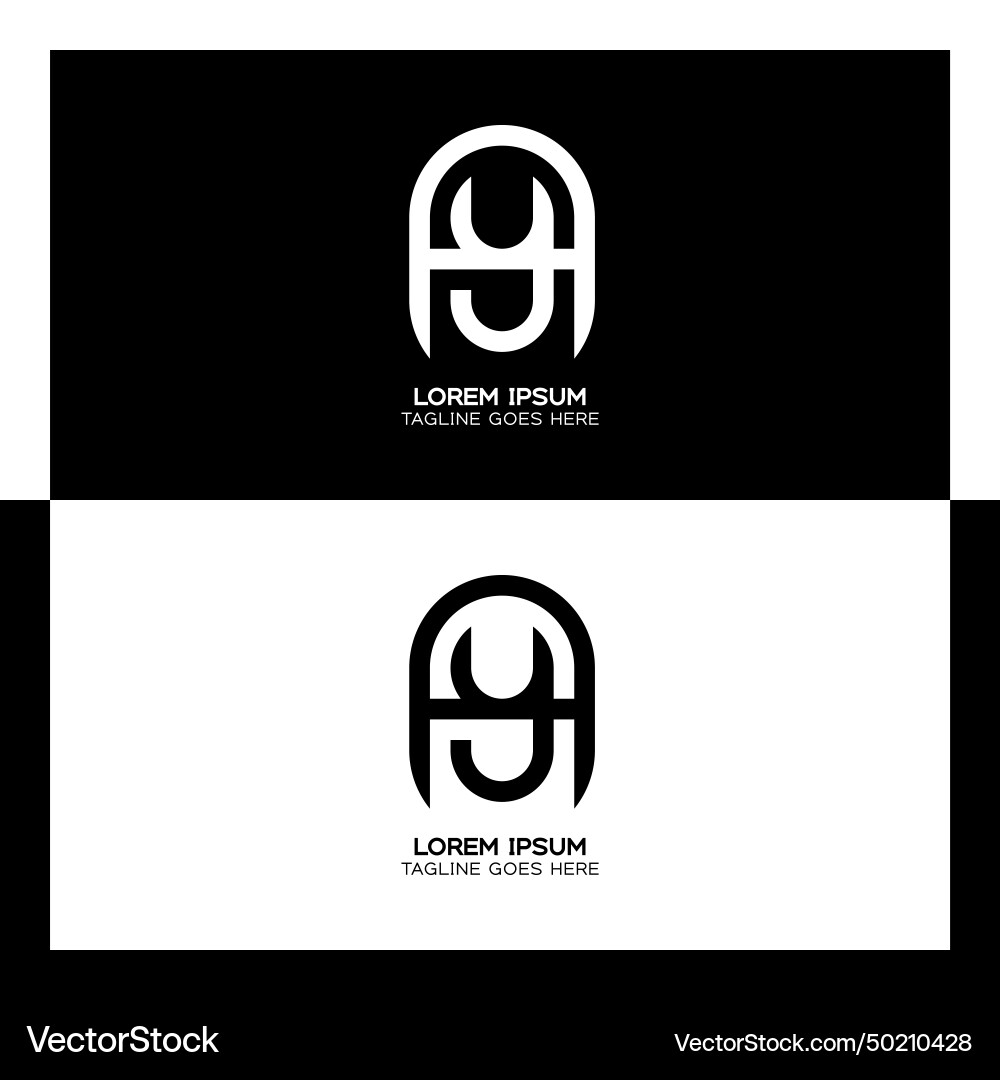 Ay initial letter logo alphabet a and y monogram Vector Image