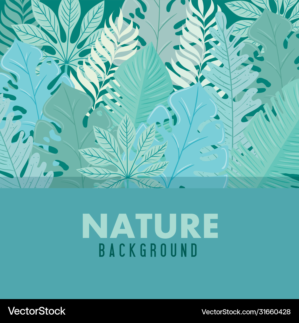 Background tropical nature leafs with pastel Vector Image