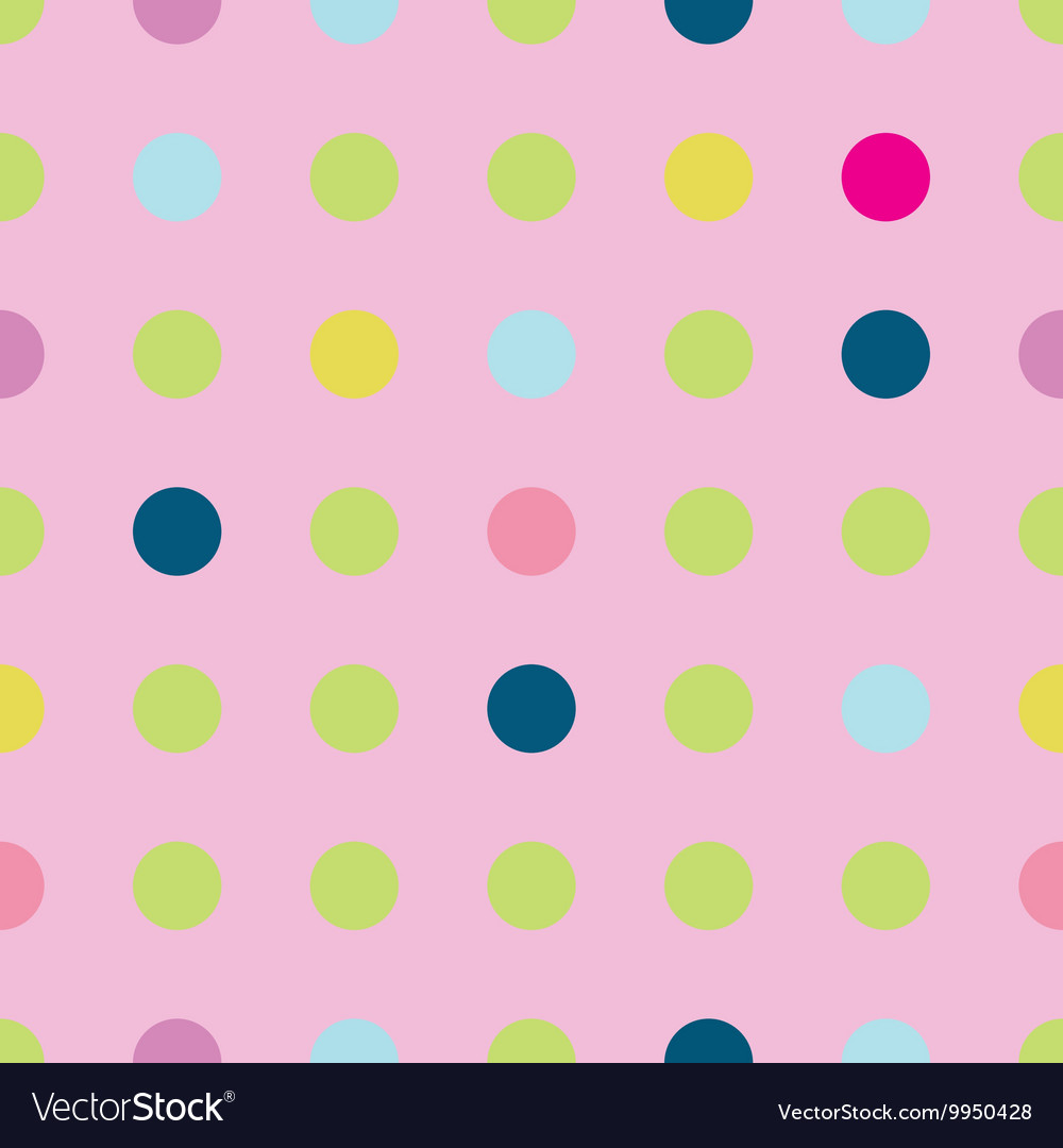 Bright polka dot pattern Royalty Free Vector Image
