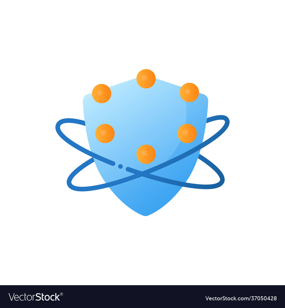 Complement system flat icon Royalty Free Vector Image