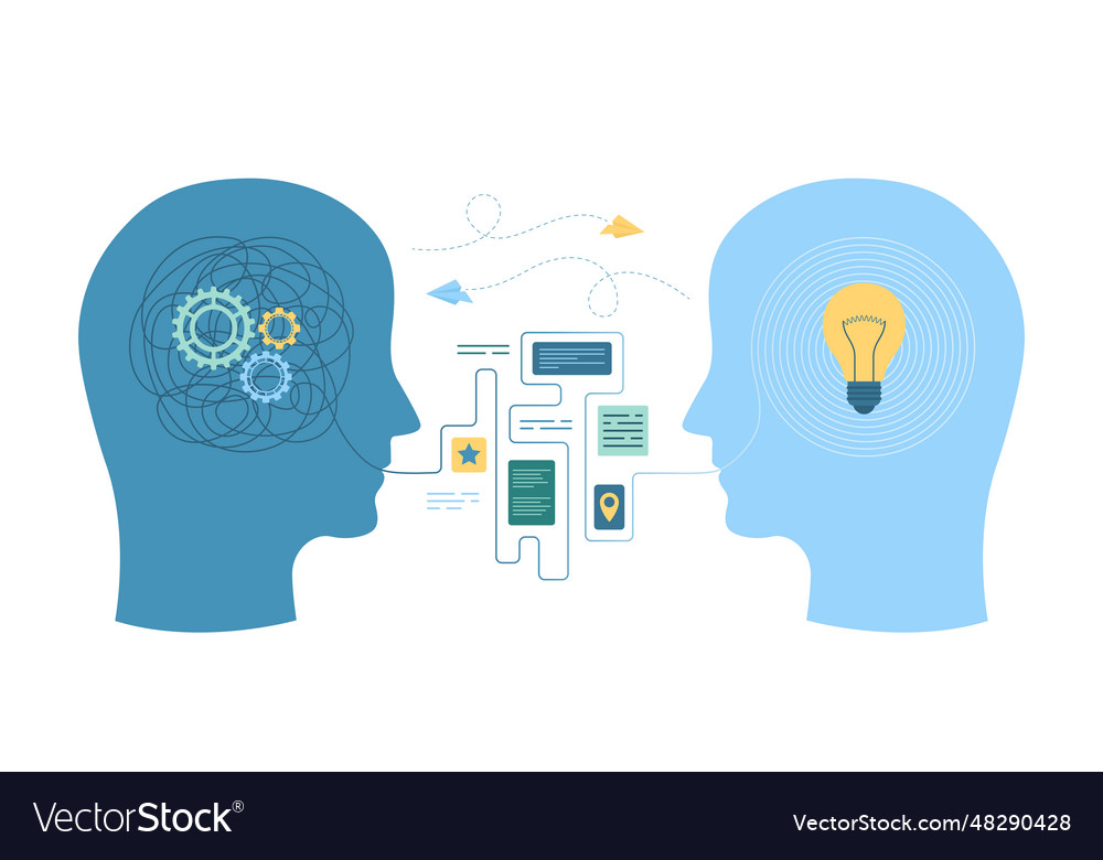 Creative help in difficult problem understanding Vector Image