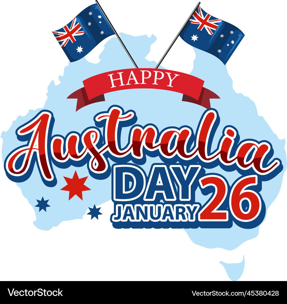 Happy australia day banner Royalty Free Vector Image