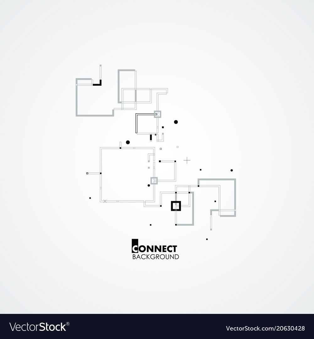 Line square circle elements Royalty Free Vector Image