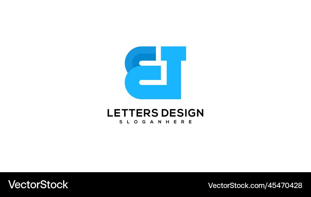 Quality et letter logo design icon symbol Vector Image