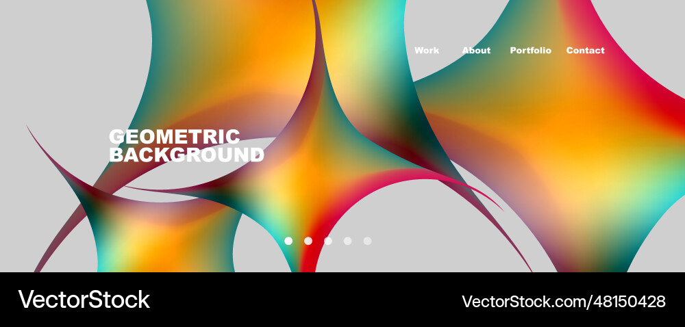 Round shapes and circles geometric abstract Vector Image