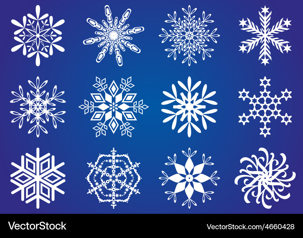 Snowflakes Royalty Free Vector Image - VectorStock