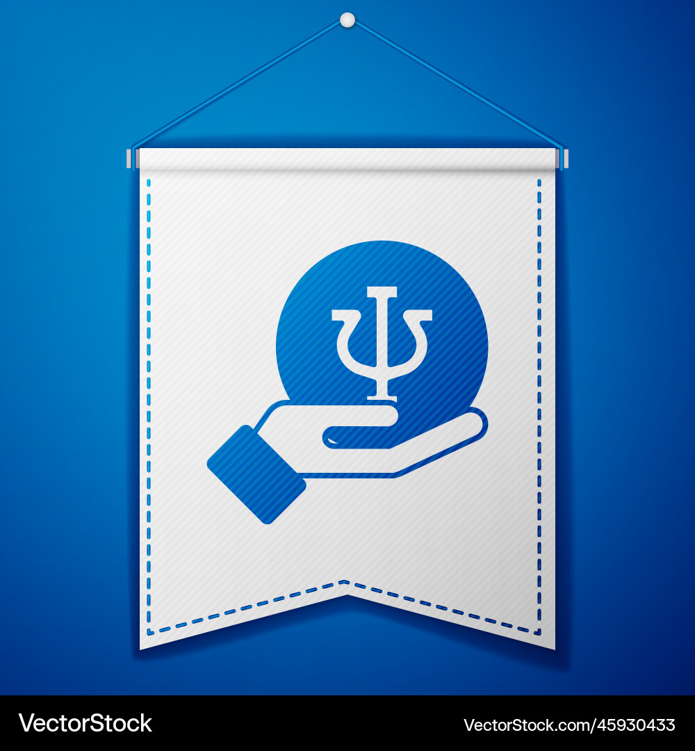 Blue psychology icon isolated on background Vector Image