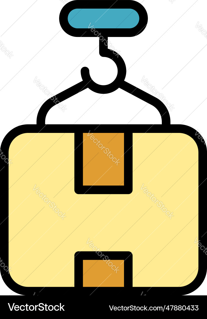 Hook box icon flat Royalty Free Vector Image - VectorStock