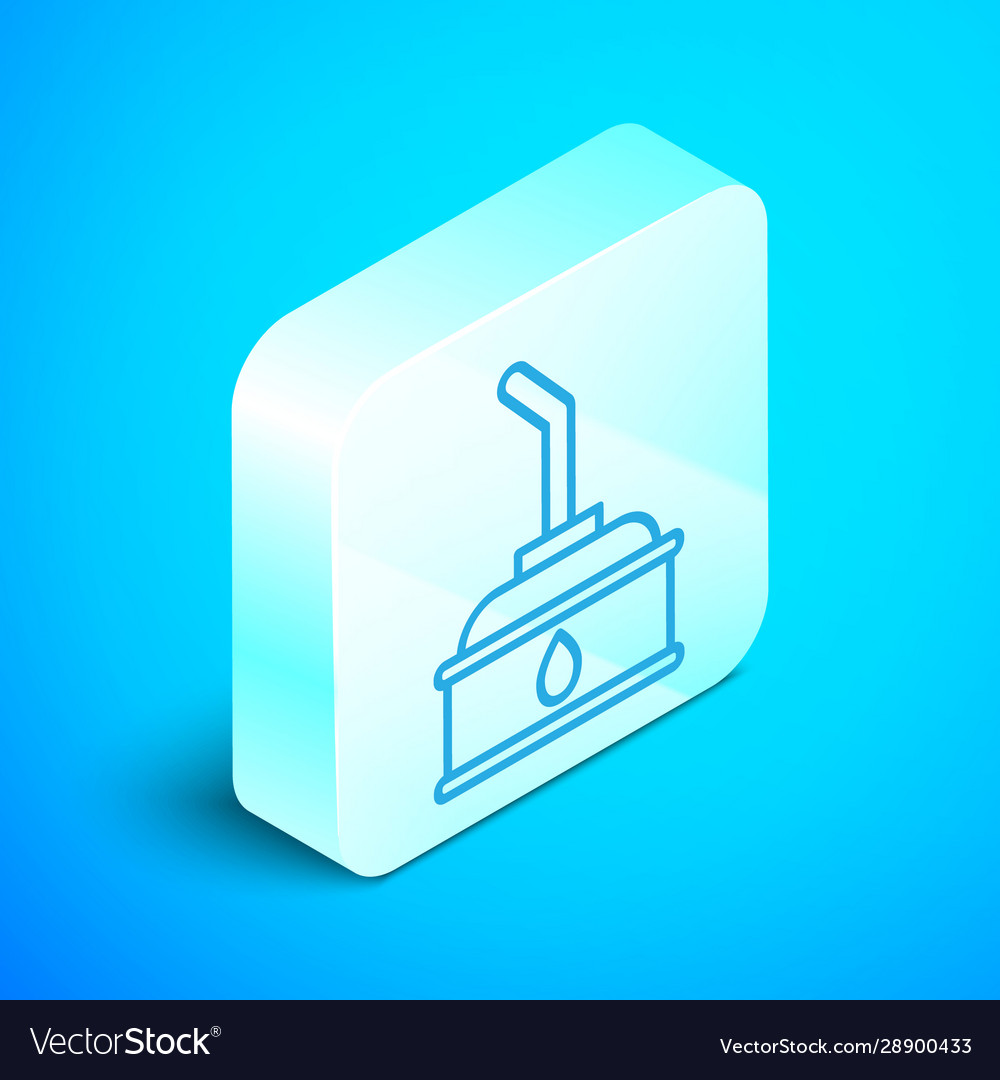 Isometric line canister for motor machine oil Vector Image Isometric line canister for motor machine oil Vector Image