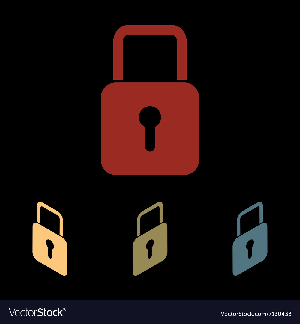 Lock sign icon Royalty Free Vector Image - VectorStock