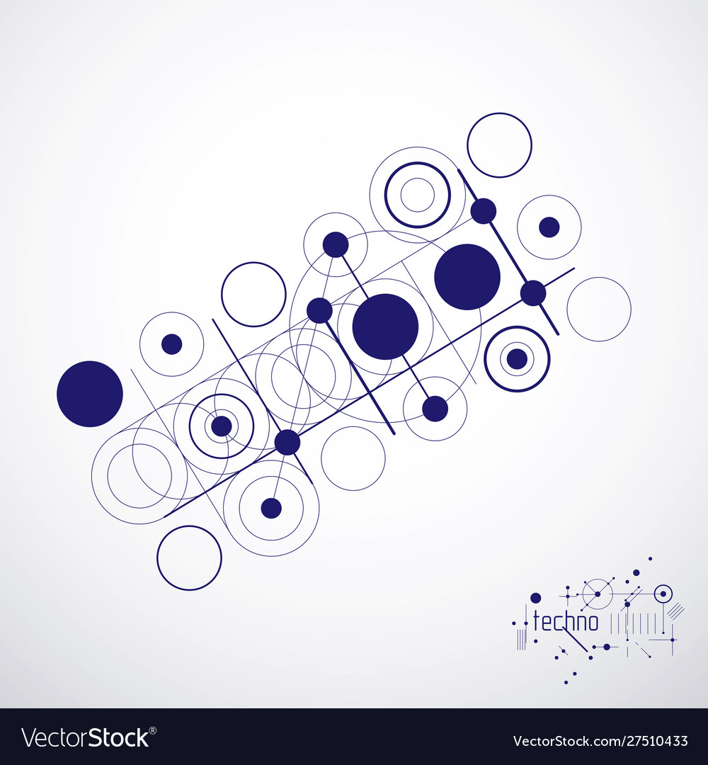Technical plan abstract engineering draft for use Vector Image