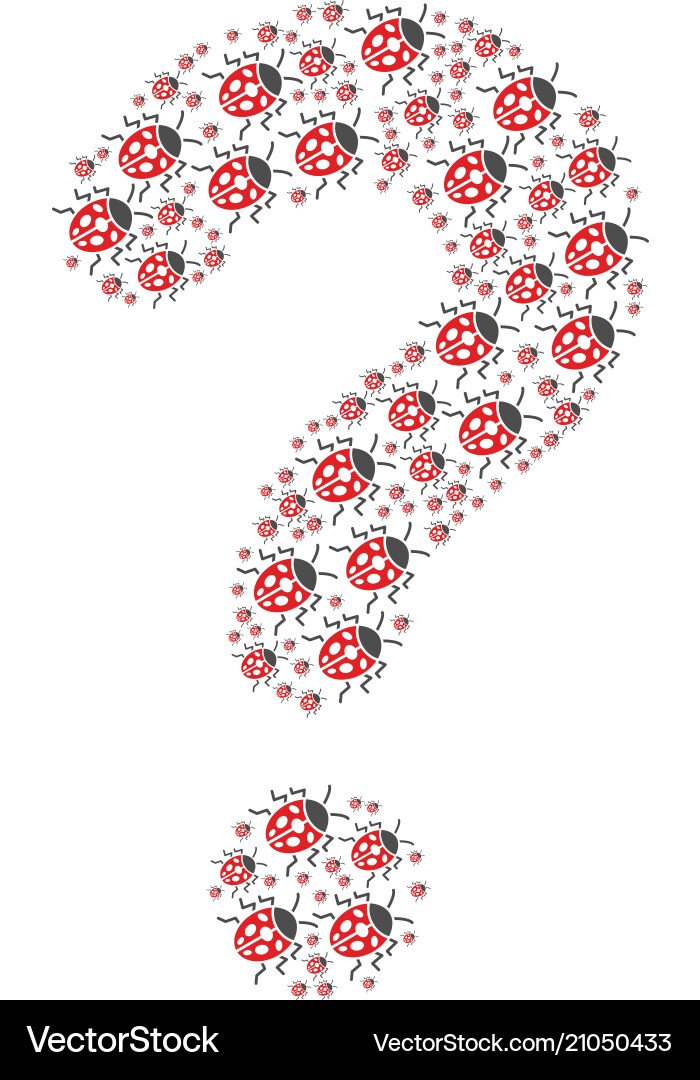 Unknown collage of ladybird bug icons Royalty Free Vector