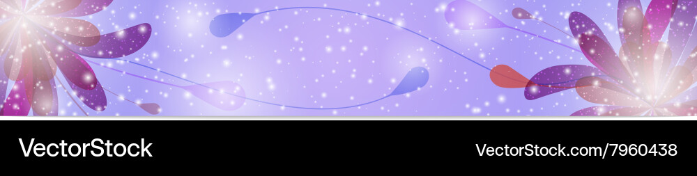 Beautiful banner with flowers Royalty Free Vector Image