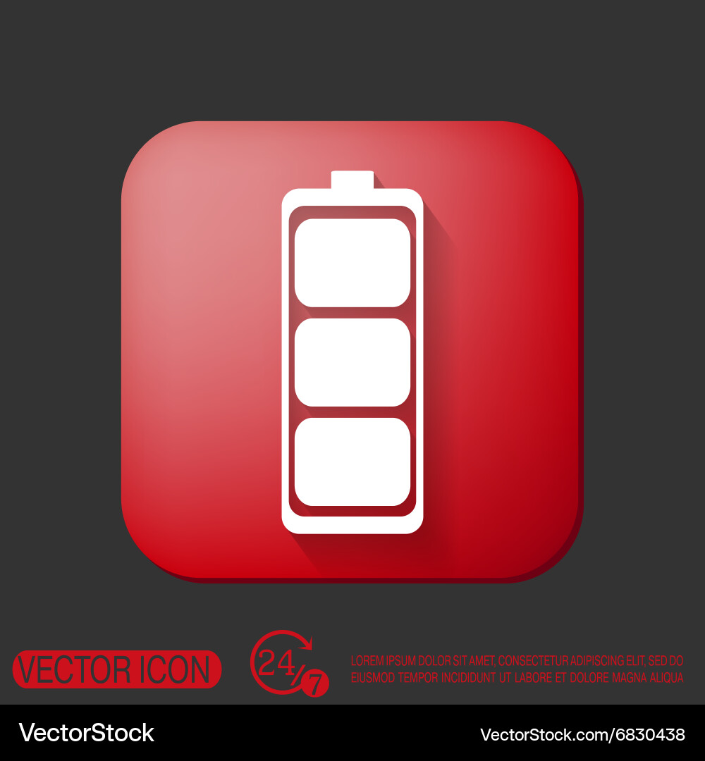 Charged battery symbol a icon Royalty Free Vector Image