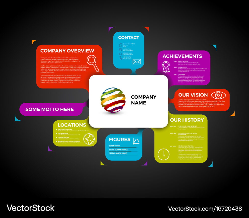 Company infographic overview design template Vector Image