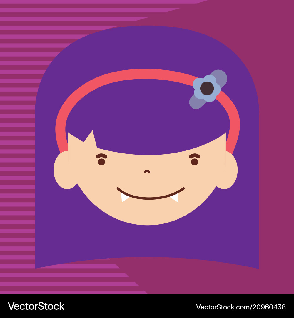 Cute vampire girl avatar Royalty Free Vector Image