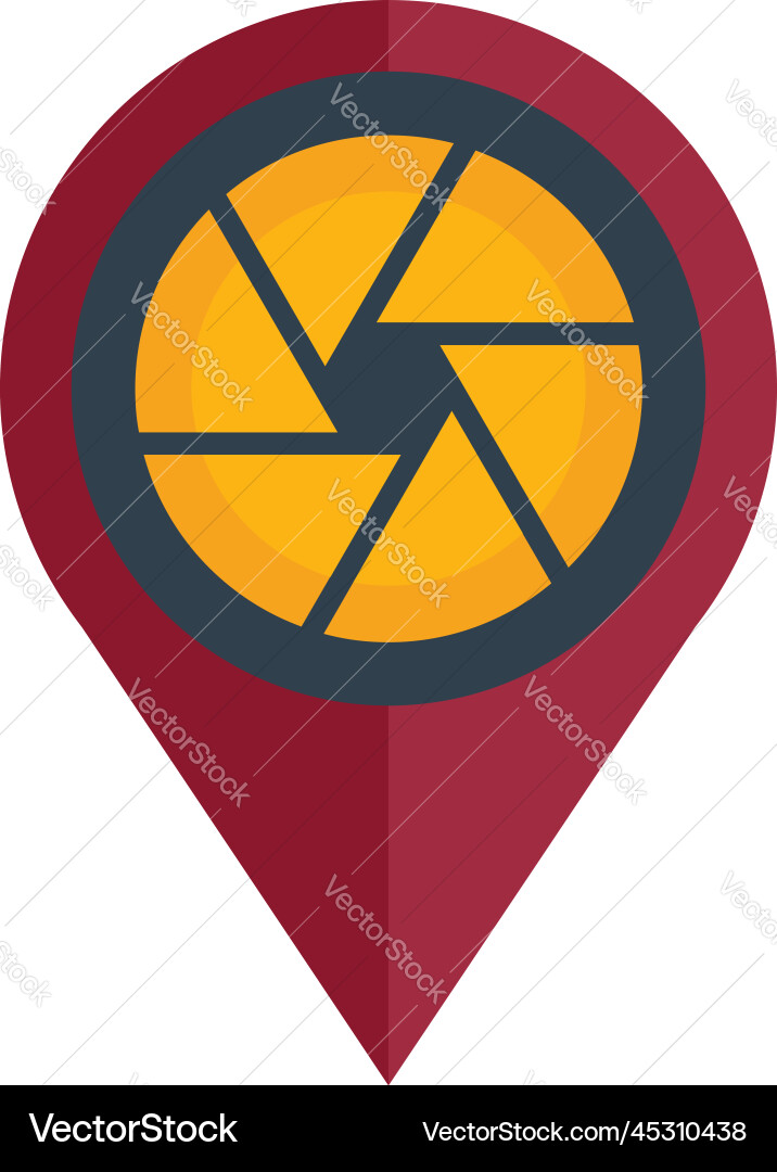 Focus location icon flat dart meeting Royalty Free Vector