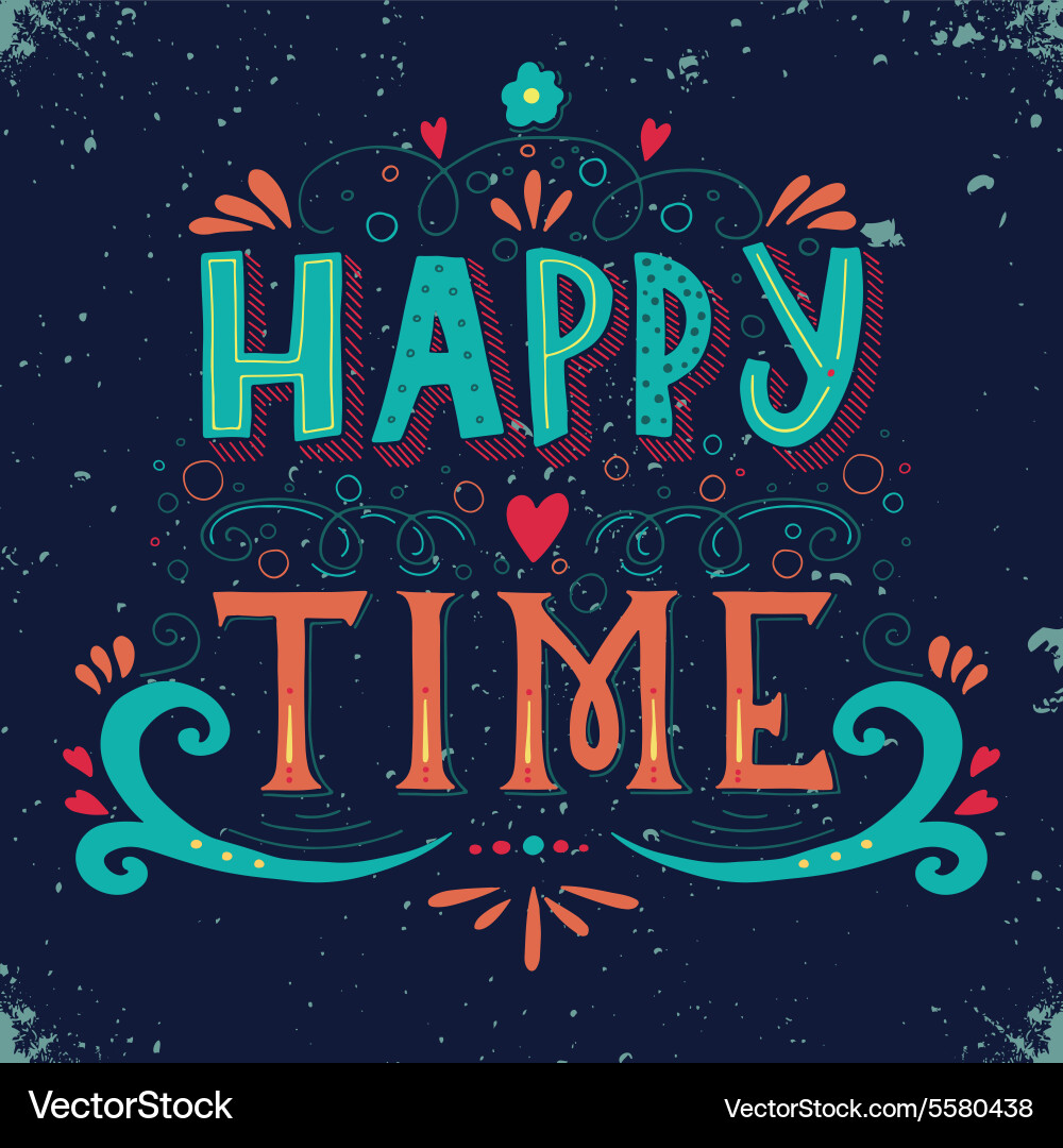 Hand drawn vintage label with lettering Royalty Free Vector