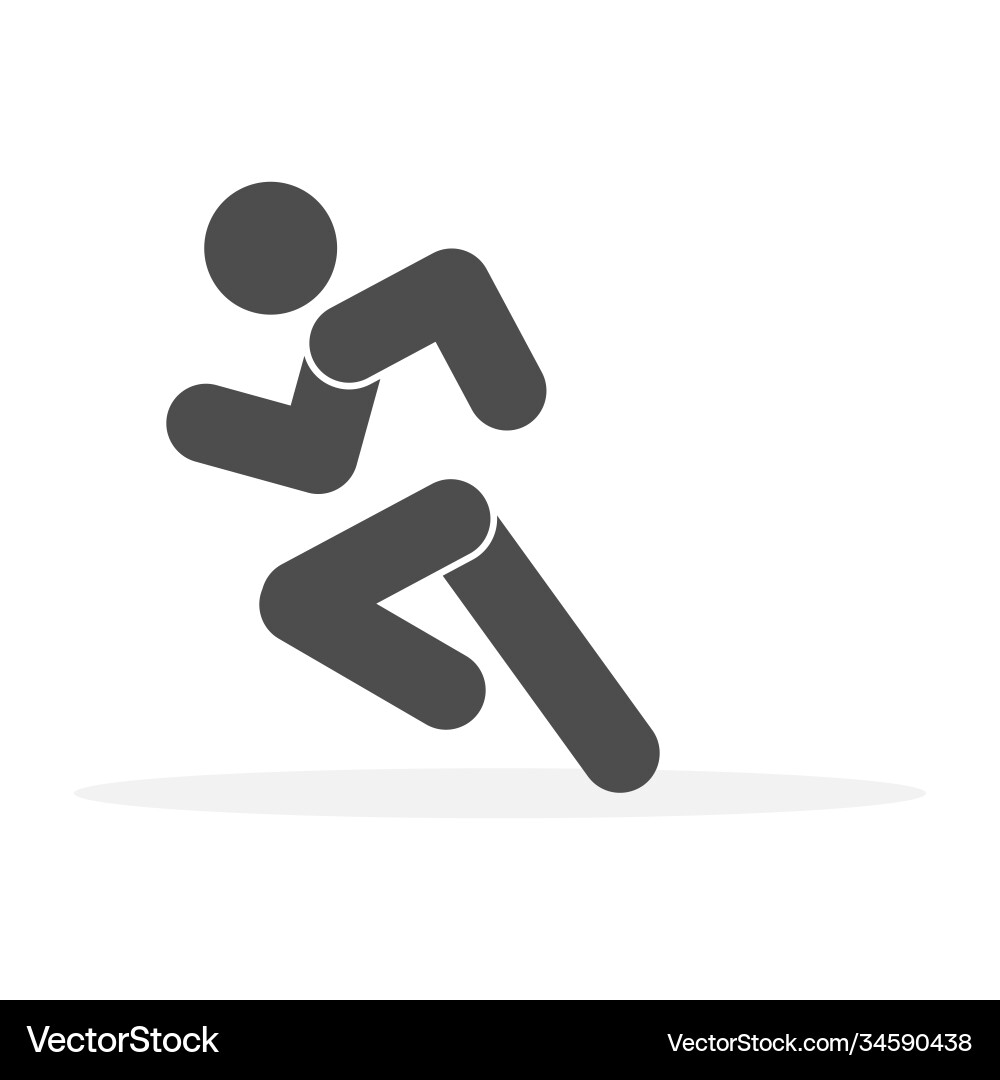 Icon a running person an athlete Royalty Free Vector Image
