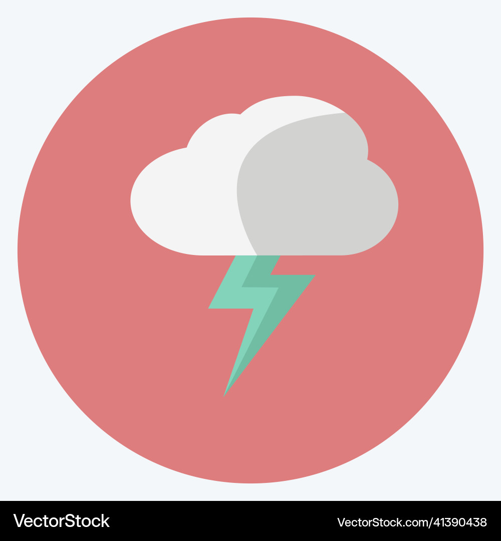 Lightning icon in trendy flat style isolated Vector Image
