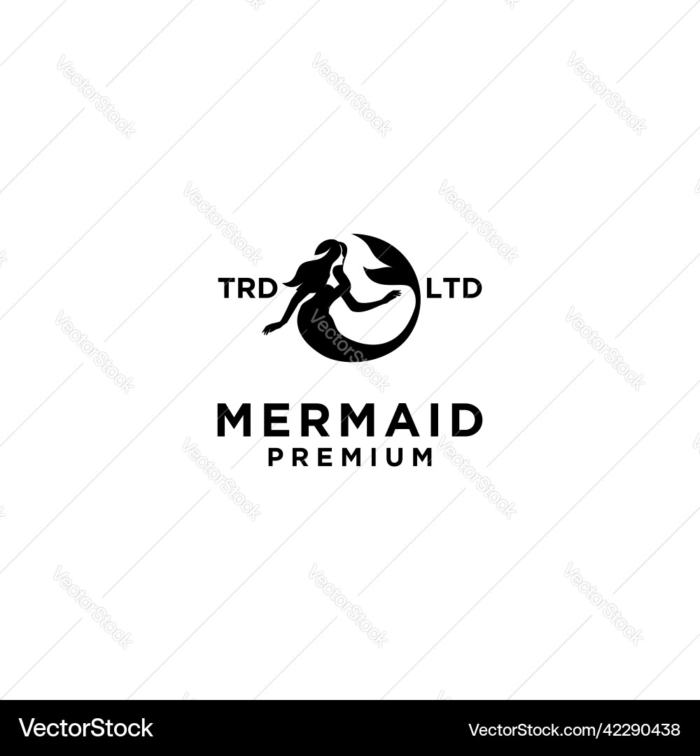Premium mermaid logo icon design Royalty Free Vector Image