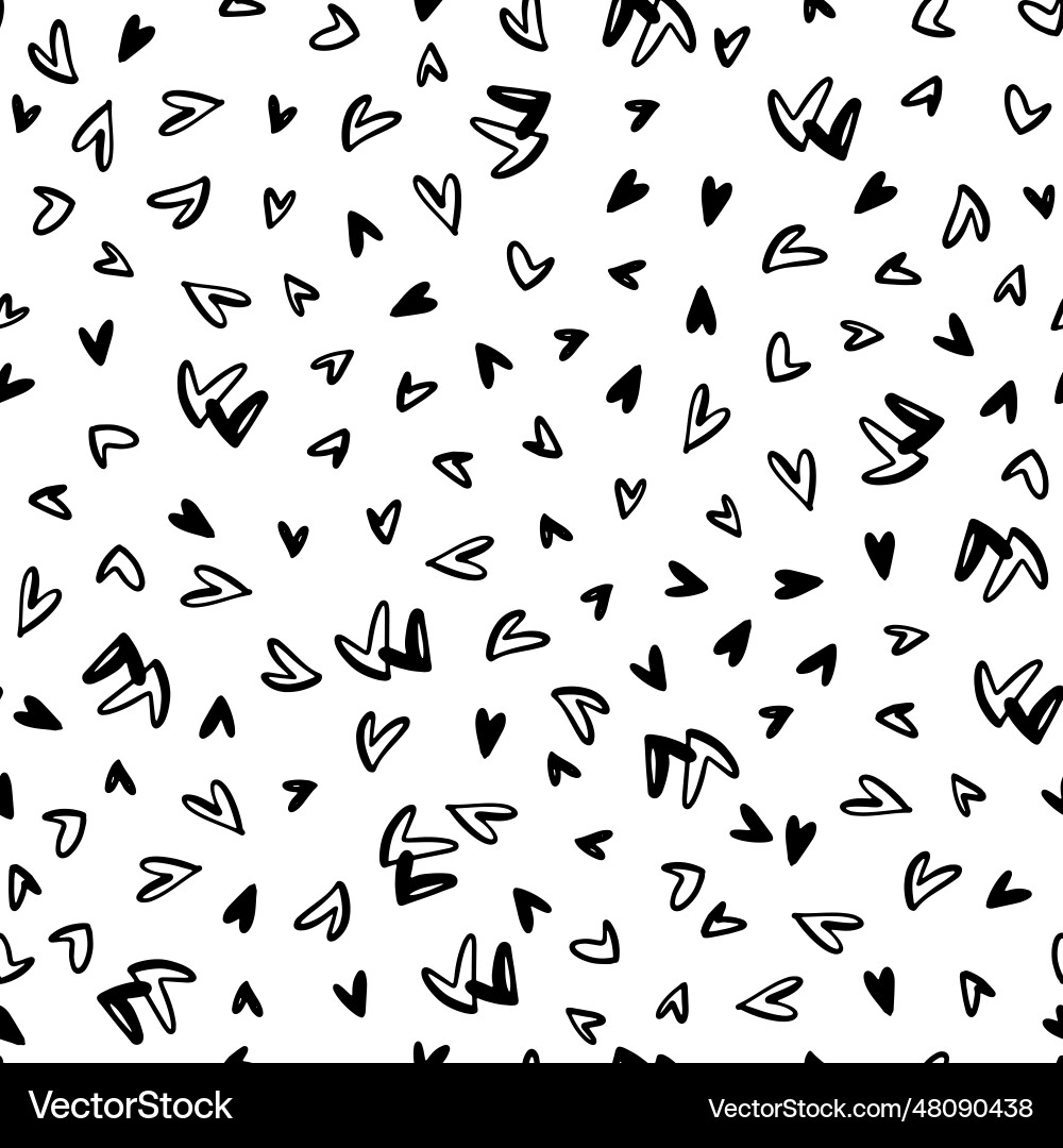 Seamless pattern made of small sketchy black Vector Image