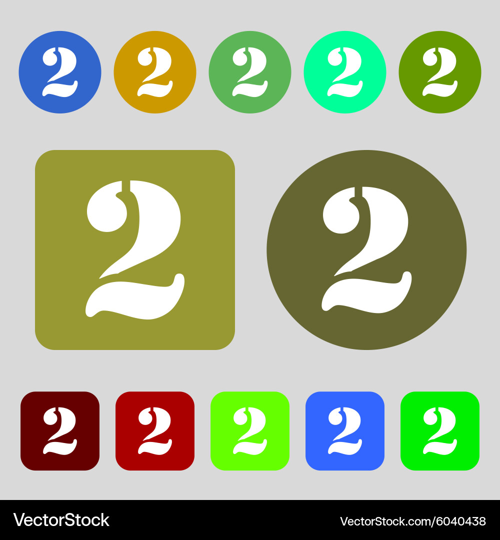 Second place award sign winner symbol step two 12 Vector Image