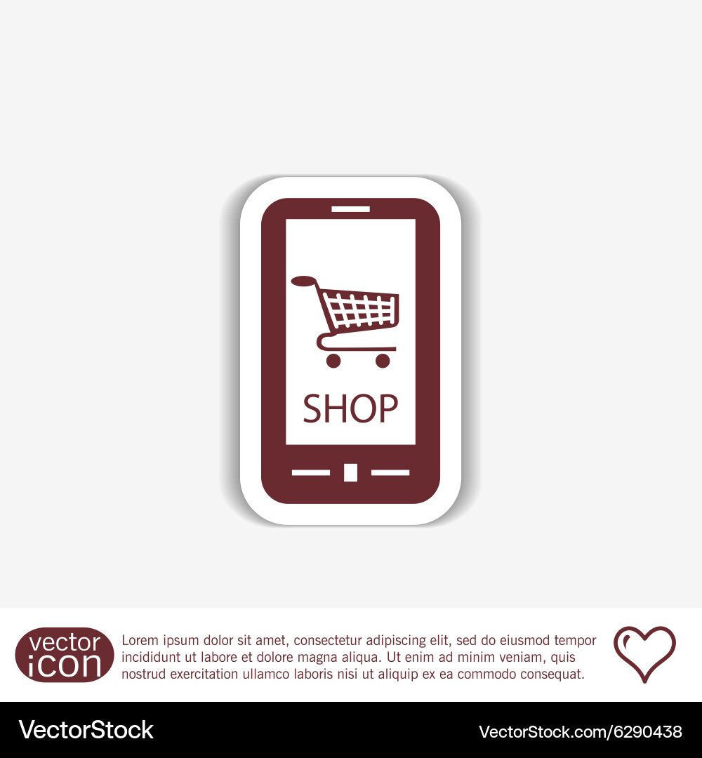 Shopping cart online store Royalty Free Vector Image