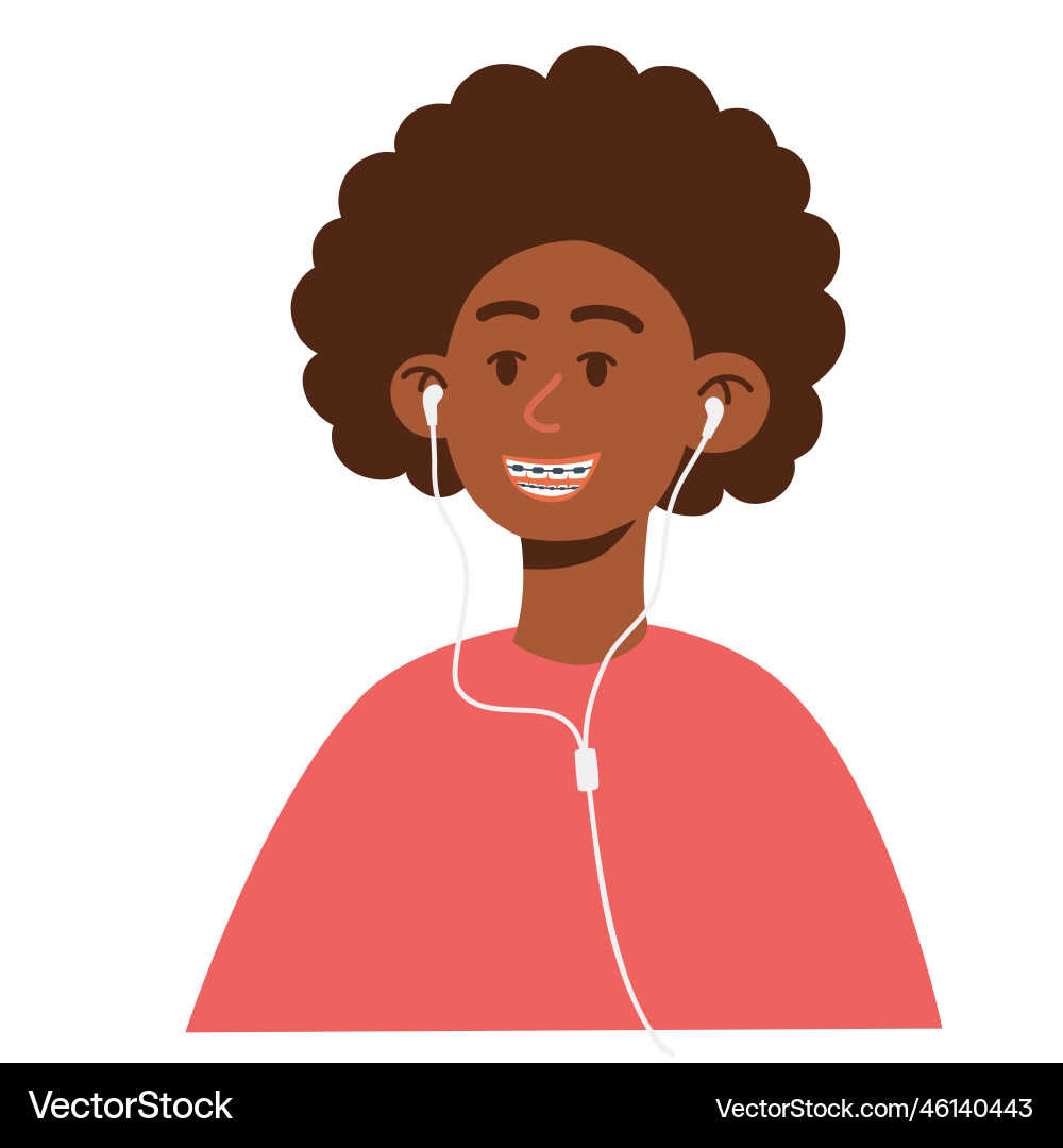 0134 braces woman Royalty Free Vector Image - VectorStock